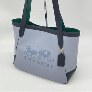 Coach | Bags | Coach Tote In Colorblock With Horse Carriage Leather ...